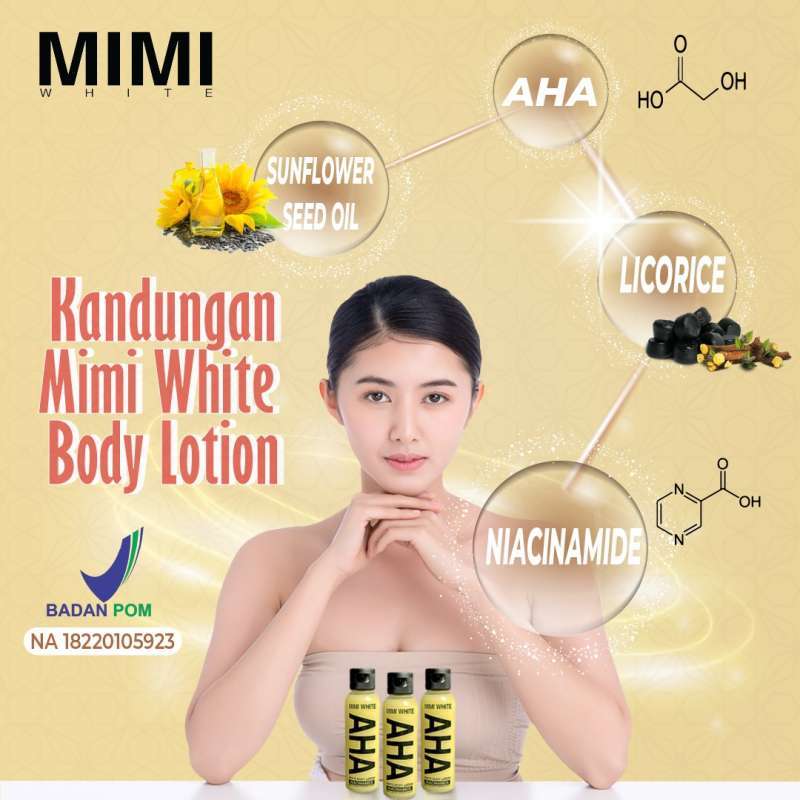 Jual Mimi White Body Lotion Niacinamide 250 Ml + Aha Barsoap 70 Gr Di ...