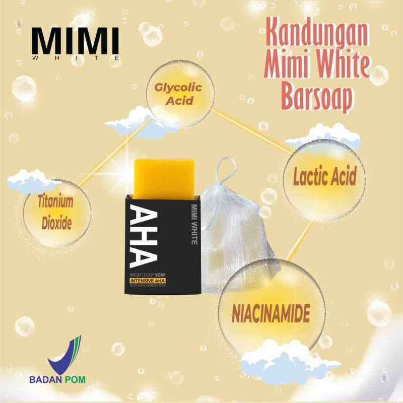 Jual Mimi White Body Lotion Niacinamide 250 Ml + Aha Barsoap 70 Gr Di ...