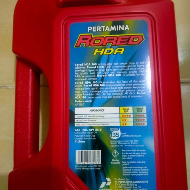 Promo Oli Gardan Rored Hda Sae 140 Api Gl-5 , 4. Ltr, Pertamina Diskon ...