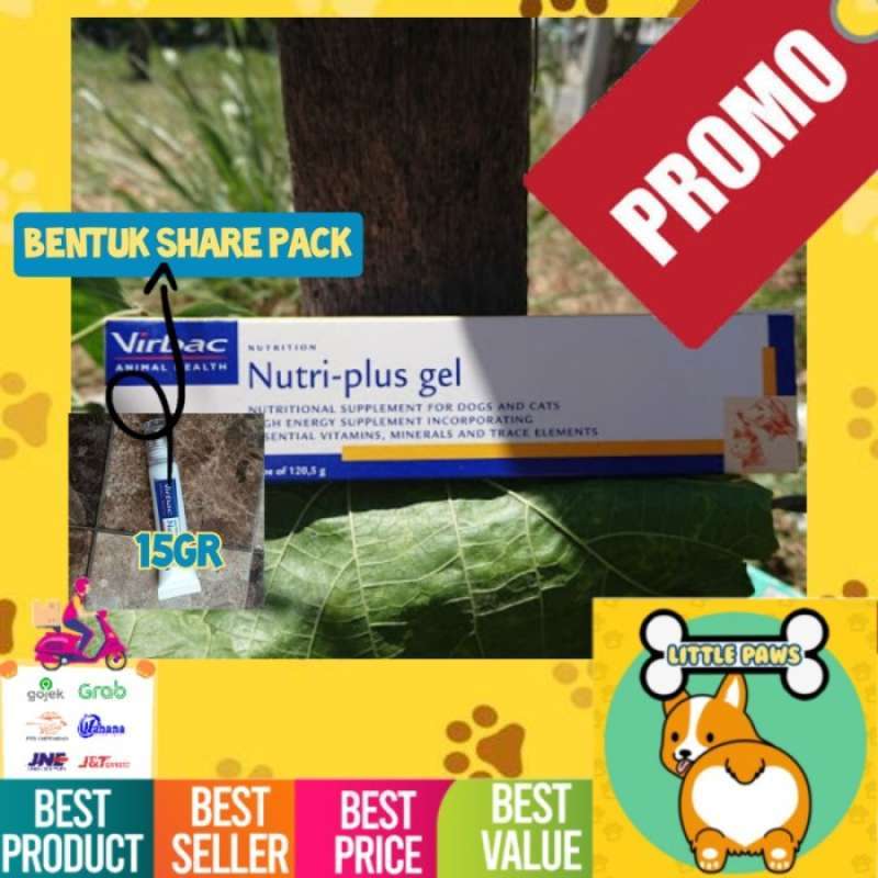 Jual Nutri plus gel nutriplus gel 15g 15gr virbac vitamin bulu kucing anjin di Seller Super ...
