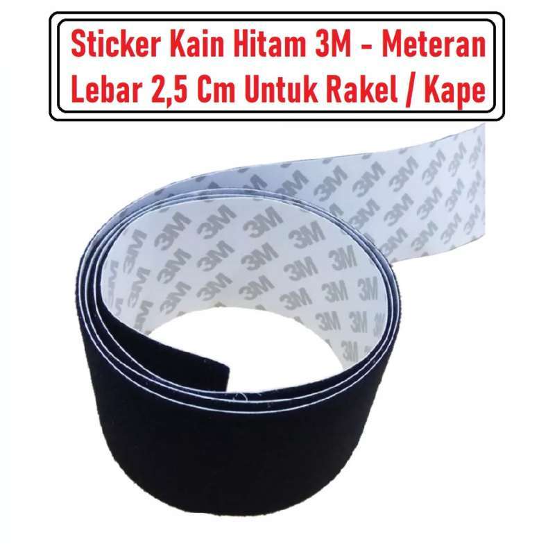 Jual Stiker Bludru/beludru/bulu/kain Hitam Rakel Sticker 2,5cm Meteran ...
