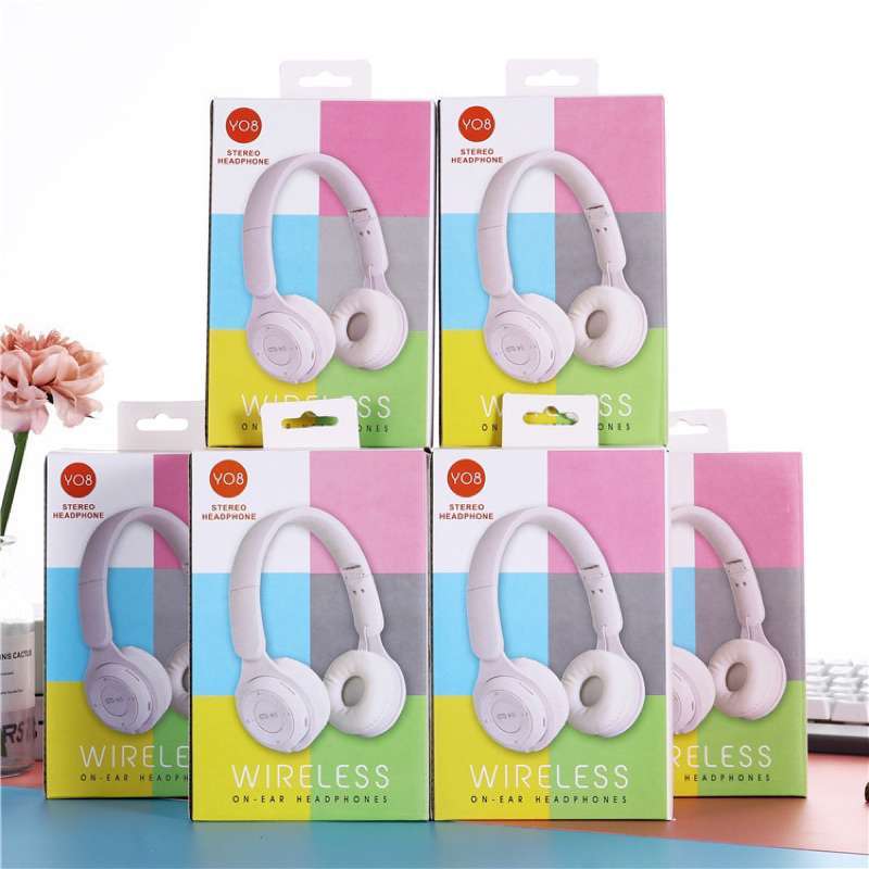 Jual Paketheadphone Bluetooth Headset Wireless Macaron Y08 Stereo ...