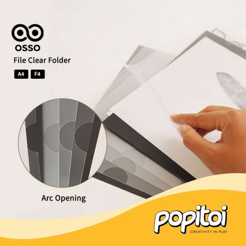 Jual Osso L Shaped File Clear Folder A4 F4 10 Pcs/pack Map Folio ...