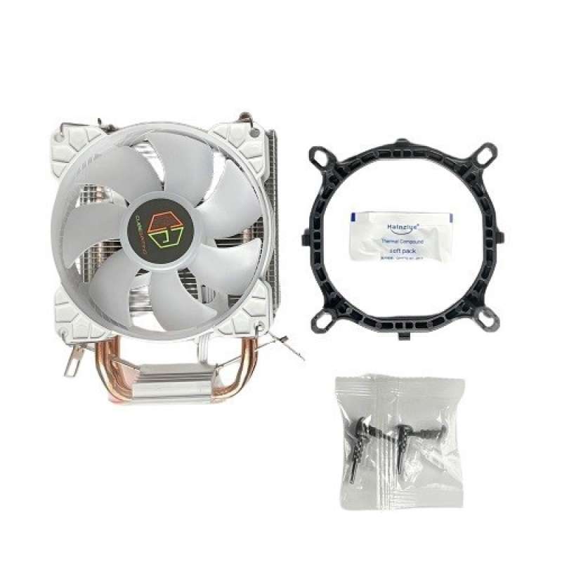 Promo Cpu Fan / Cooler Cube Gaming Wind 2 Heat Pipes Rainbow Led (am5 ...