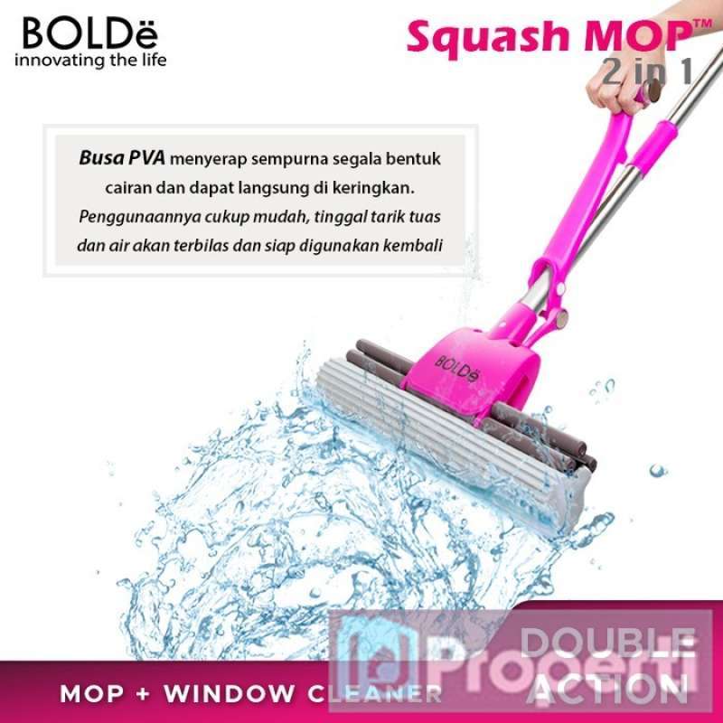 Promo Bolde Squash Mop 2In1 Alat Pel Lantai Bersih Busa Pva Daya Serap ...