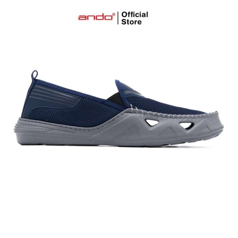 Promo Ando Official Sepatu Sneakers Hazzard Pria Dewasa - Navi/abu Tua ...