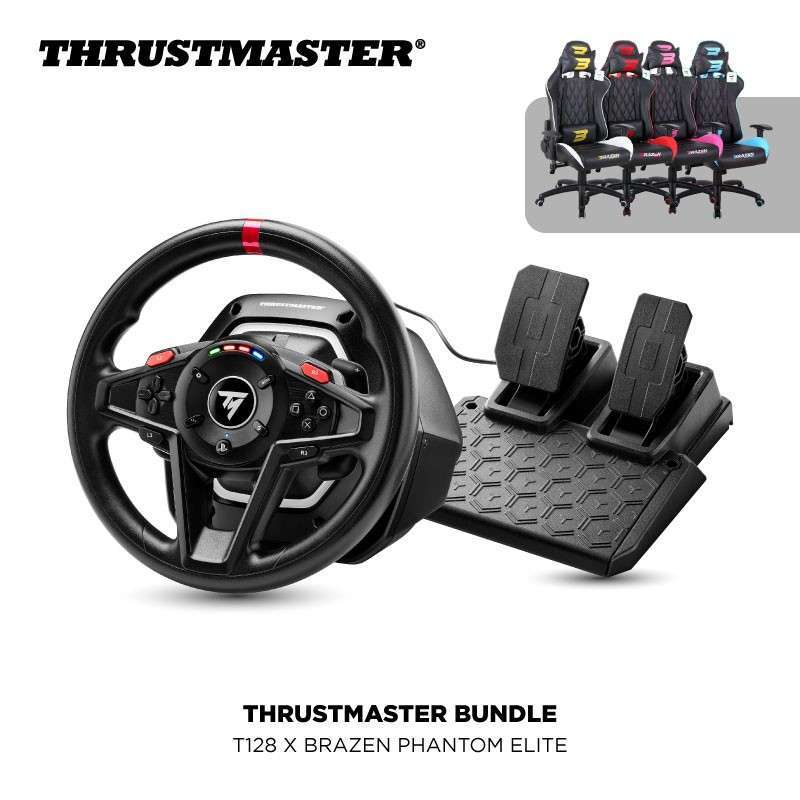 Jual Thrustmaster T128 Racing Wheel + Brazen Phantom Elite Gaming Chair ...