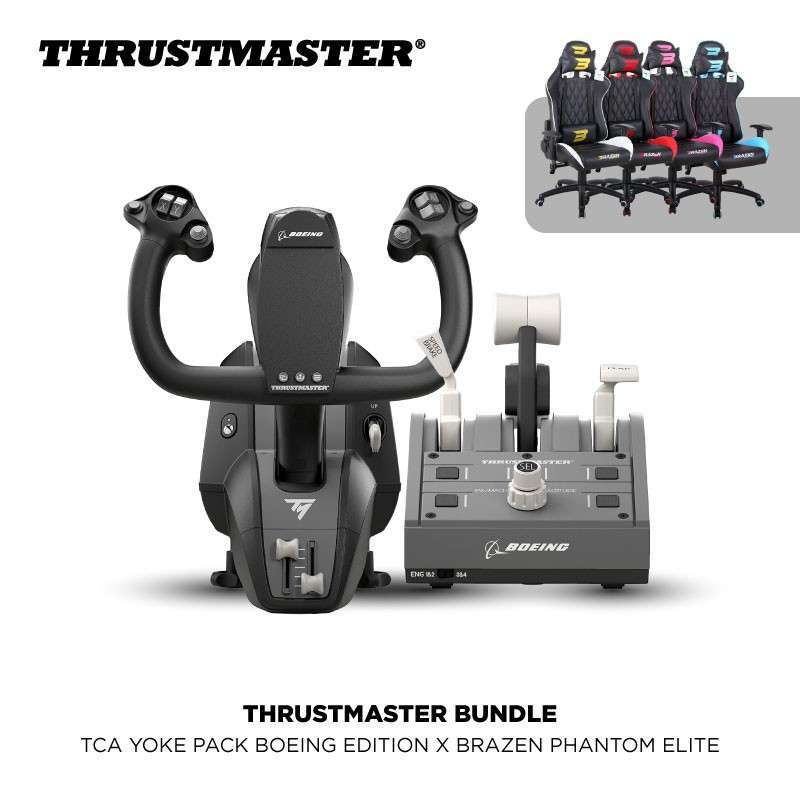Promo Thrustmaster Yoke Pack Boeing Flight Simulator + Brazen Phantom ...