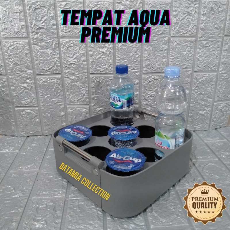 Promo Keranjang Aqua Gelas Botol Isi 9 Cup Kulit Sintetis Model Oval ...