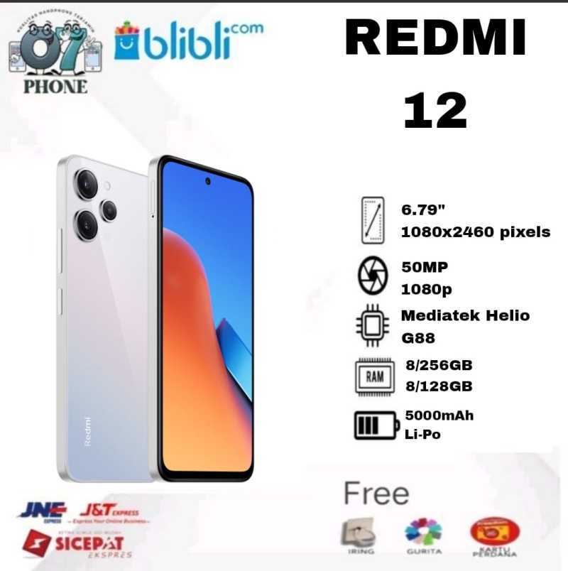 Jual Xiaomi Redmi 12 Ram 8/128gb Dan 8/256gb Smartphone Garansi Resmi ...