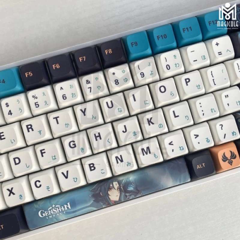 Promo Keycaps Genshin Impact Xiao Pbt 140 Keys Xda For Mechanical ...