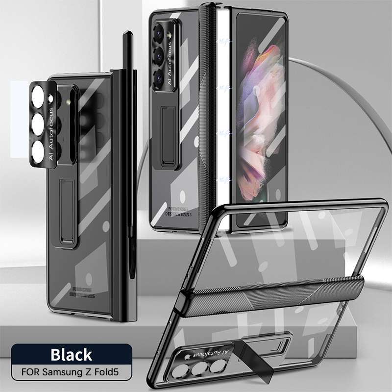 Jual Samsung Galaxy Z Fold 5 Fold5 Case Magnetic Clear Kick Stand Basra ...