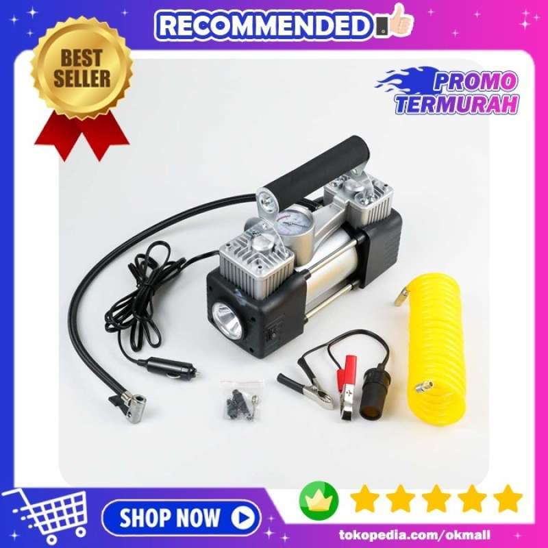 Jual Pompa Angin Ban Mobil Elektrik Portable 12v Kompresor Double ...