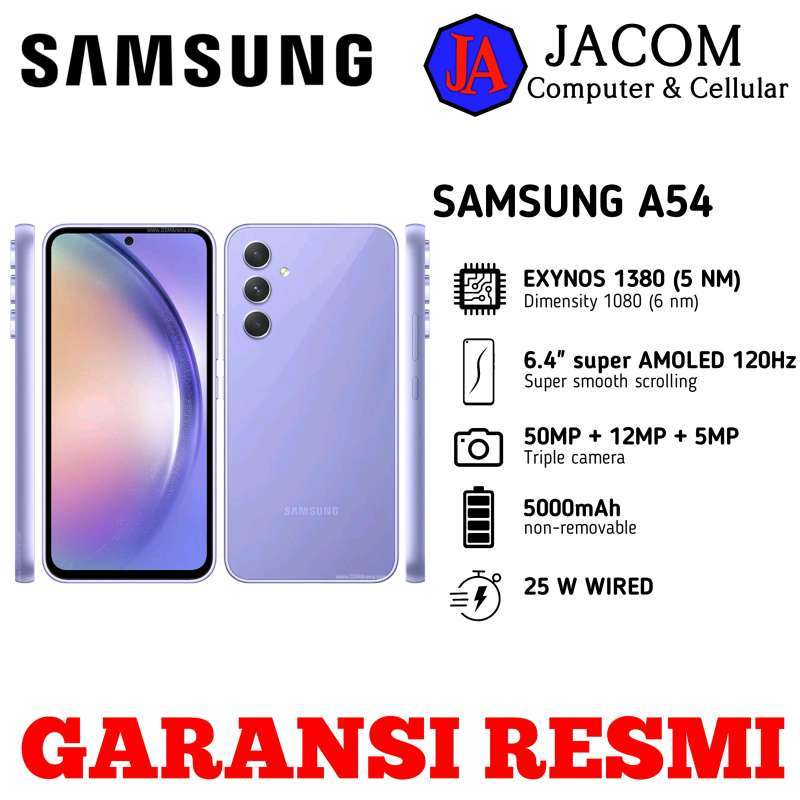 Promo SMARTPHONE SAMSUNG GALAXY A54 GARANSI RESMI Diskon 5% di Seller JACOM - JACOM - Kota Metro ...