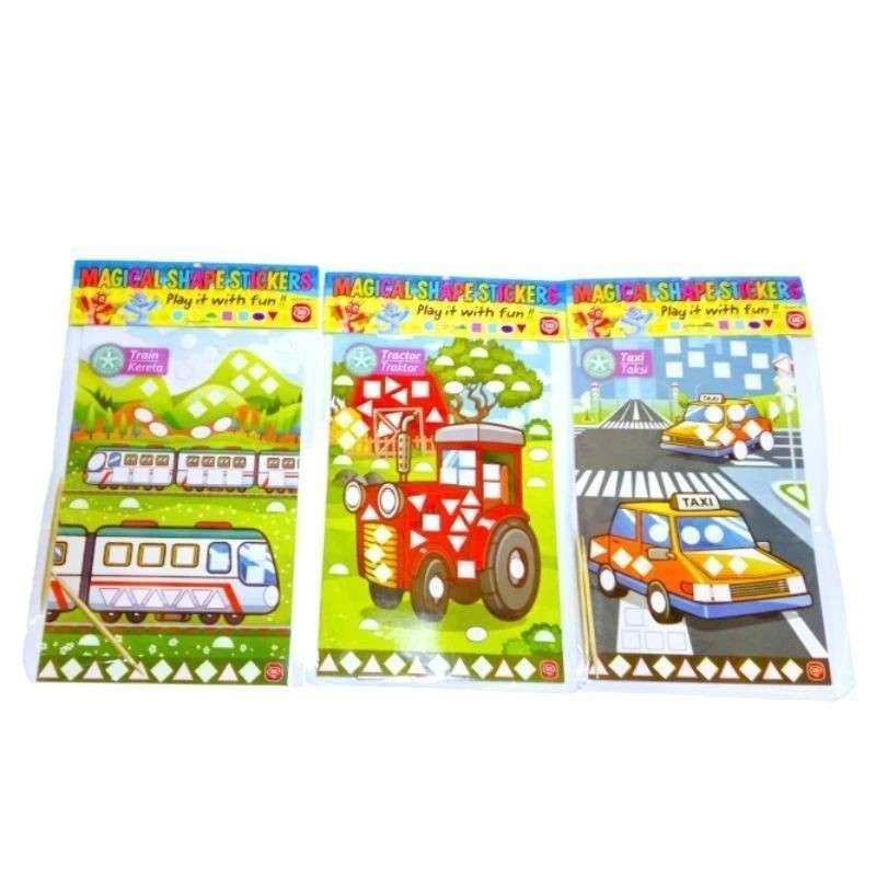 Jual Mainan Anak Magical Stiker 2in1 Menempel Mewarnai/ Mainan ...