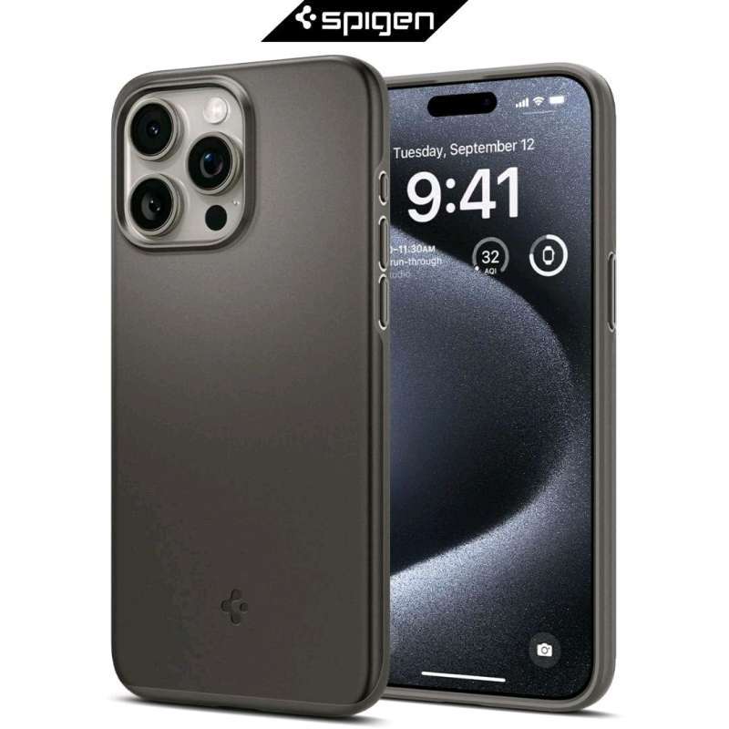 Jual Case iPhone 15 Pro Max Spigen Thin Fit Slim Anti Crack Armor ...