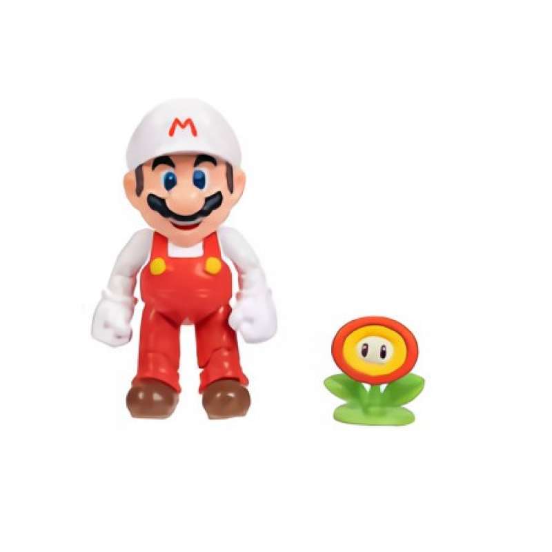 Jual Super Mario Fire Mario 4 with Fire Flower Action Figure Artikulasi ...