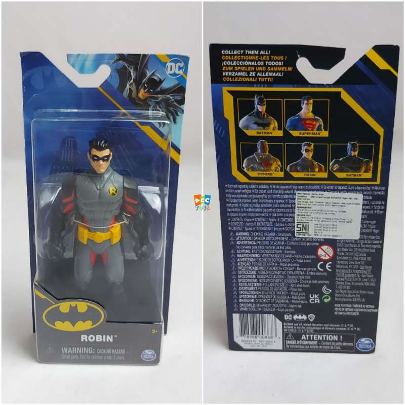 Promo Robot Action Figure Dc Superman Batman Robin Spinmaster Justice ...