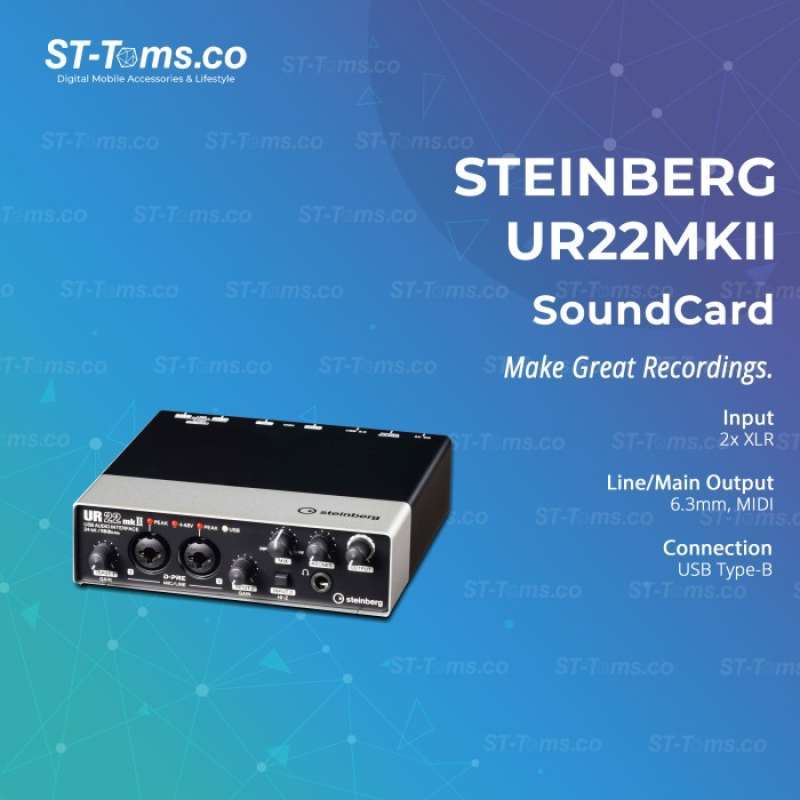 Jual Steinberg UR22MKII / UR22 MK2 /UR 22 USB Audio Interface Soundcard ...