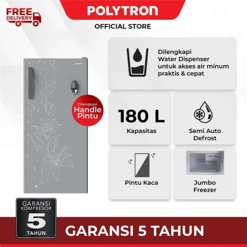 Promo POLYTRON Kulkas 1 Pintu Belleza 180 Liter PRD18JS Diskon 13% di ...