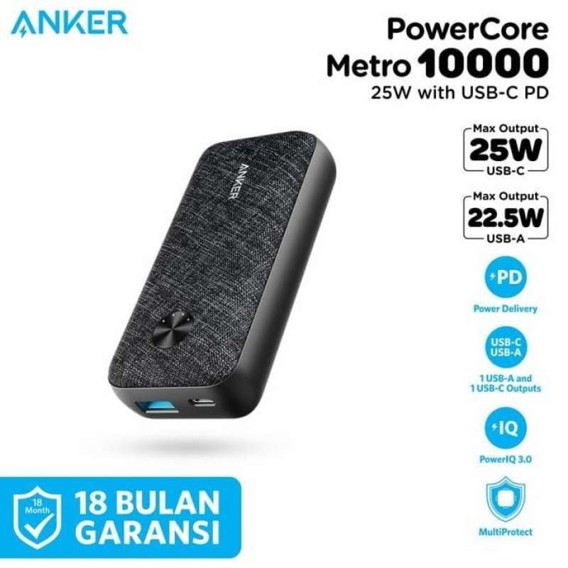 Jual Powerbank Anker Powercore Metro 10000mah Pd 25w Anker A1246 ...