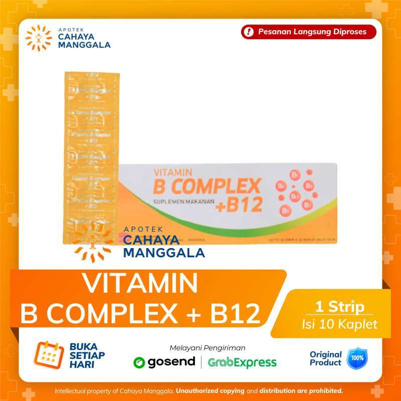 Jual Vitamin B Complex + B 12 Strip 10 Kaplet Di Seller Apotek Cahaya ...