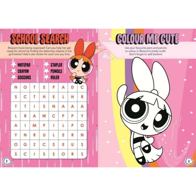 Promo Power Puff girls super sticker fun activity book buku stiker ...