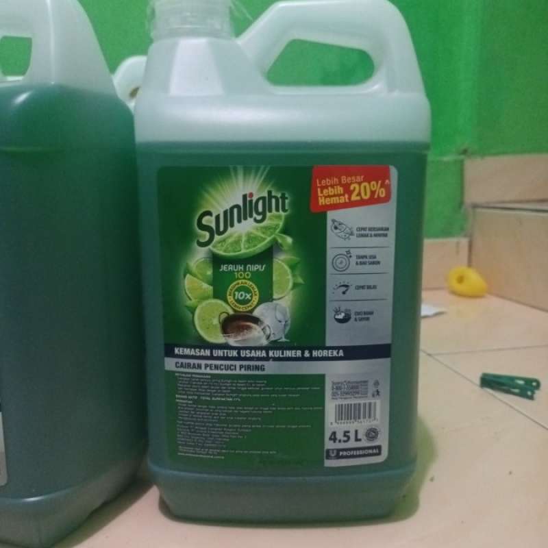 Promo Sunlight Sabun Cuci Piring Professional 100 Jeruk Nipis Isi 5l ...