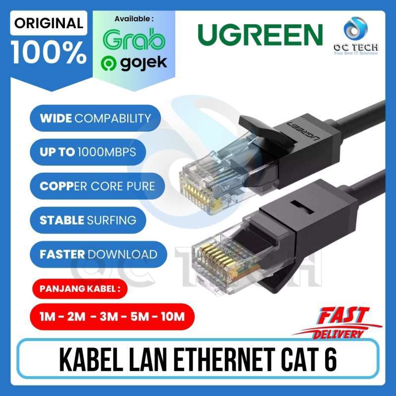Jual UGREEN Kabel LAN RJ45 Cat.6 Gigabit Ethernet Internet UTP 24AWG 1000Mbps Kabel Wi-Fi Router ...