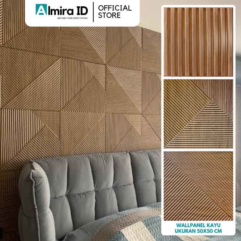 Promo 3d Wallpanel 50x50 Cm Serat Kayu Dinding Pvc Solid Wallpaper ...