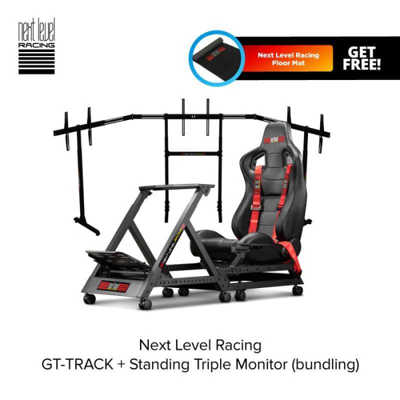 Jual Next Level Racing - GT Track + Standing Triple Monitor Free Floor ...