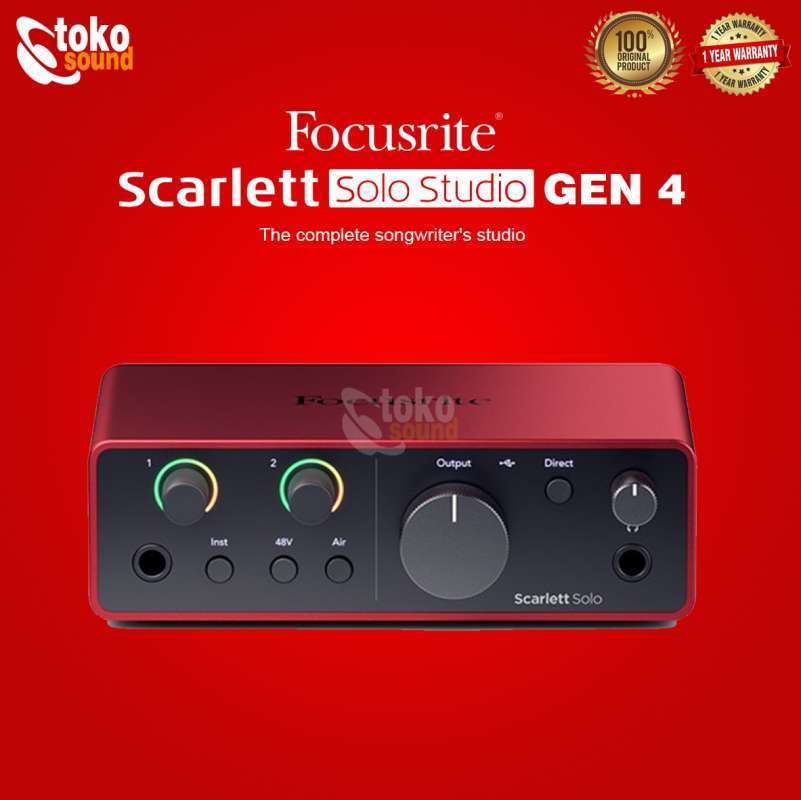 Jual Focusrite Scarlett Solo Studio - 4th Gen Soundcard Recording ...