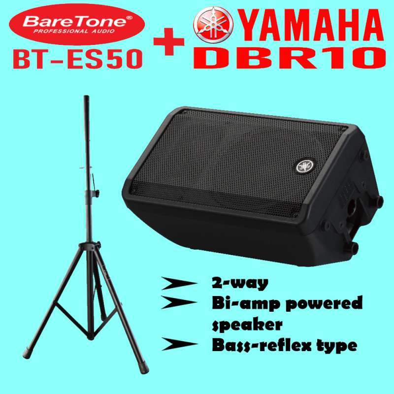 Promo Speaker Yamaha Dbr10 + Stand Speaker Baretone Bt-es50 Original ...