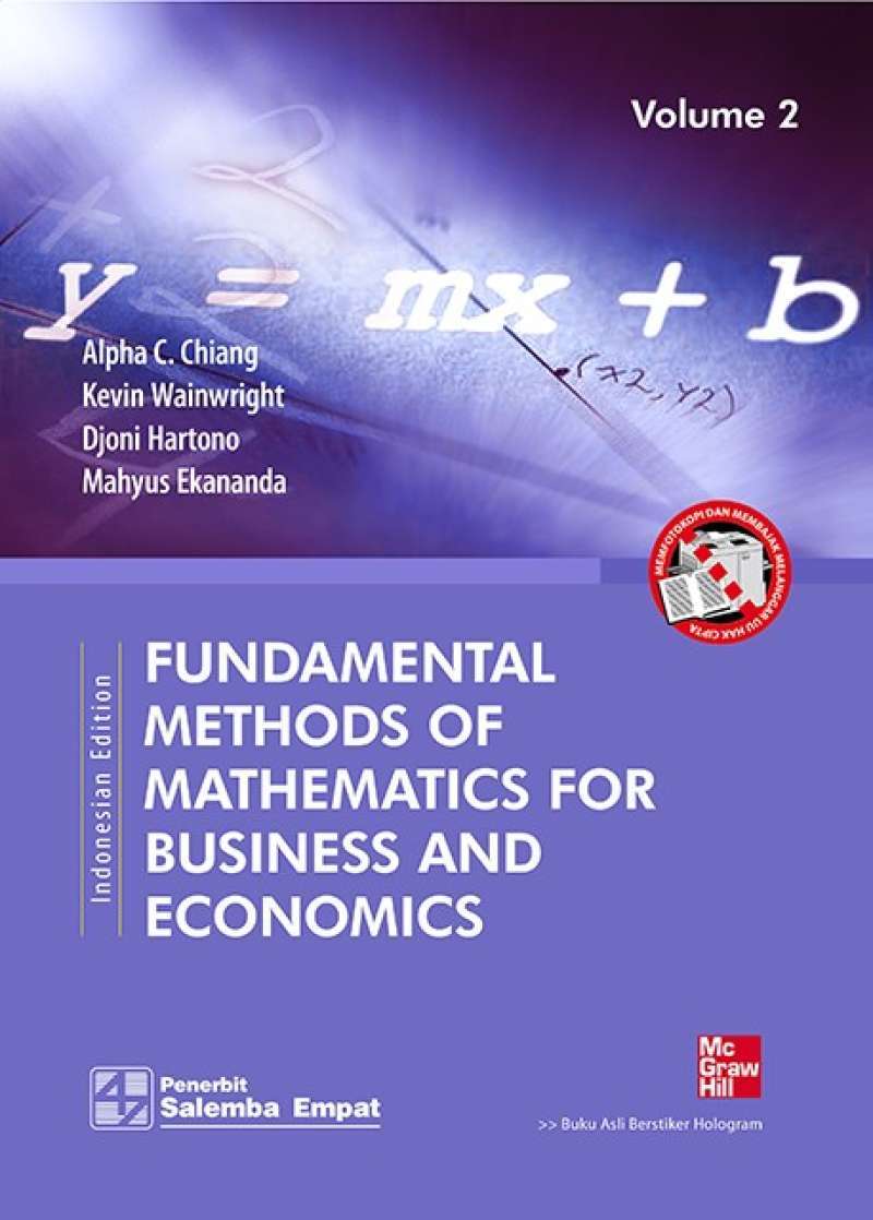 Promo Buku Fundamental Methods Of Mathematics For Business - Alpha C ...