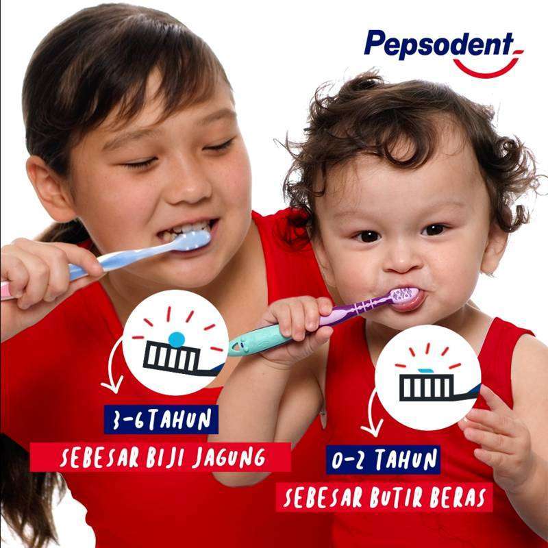 Promo Pepsodent Kids Sweet Strawberry Pasta Gigi [45 G/ Pack Of 3 ...