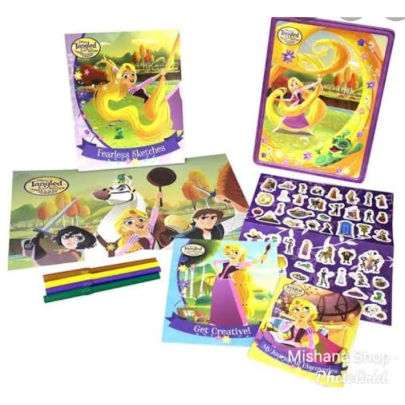 Jual Buku Kaleng Sticker Activity Disney Princess Rapunzel Tin Book Di ...