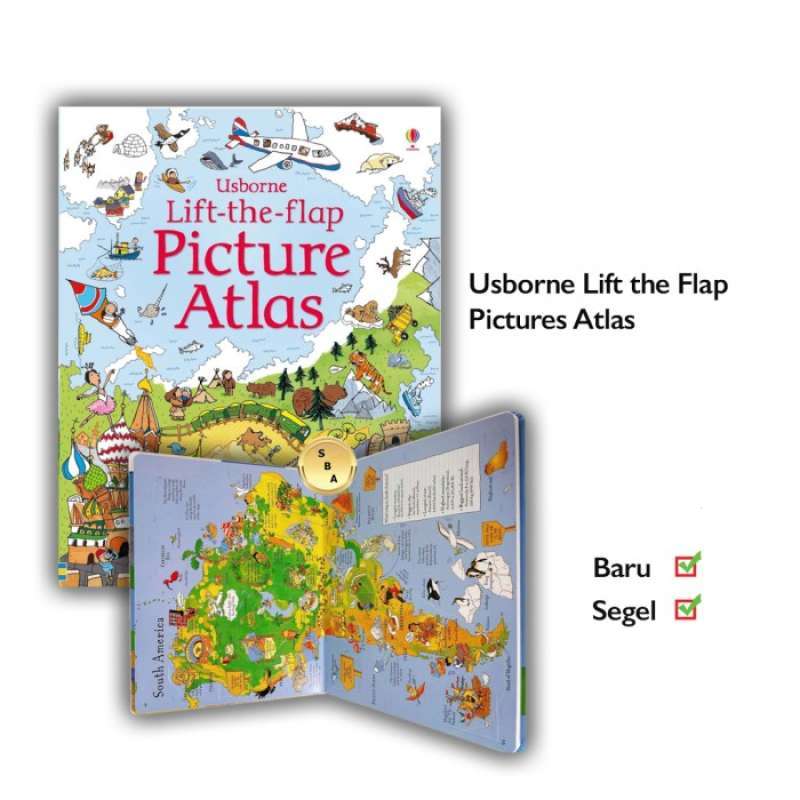 Jual Buku Usborne Lift The Flap Picture Atlas With Giant World Map Poster Di Seller Pilihan Shop ...