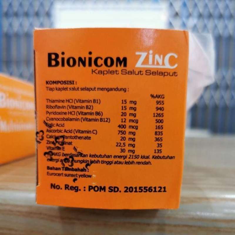 Promo Bionicom Zinc Box / Multivitamin Mineral Zinc Vitamin B C E Calcium Diskon 33% Di Seller ...
