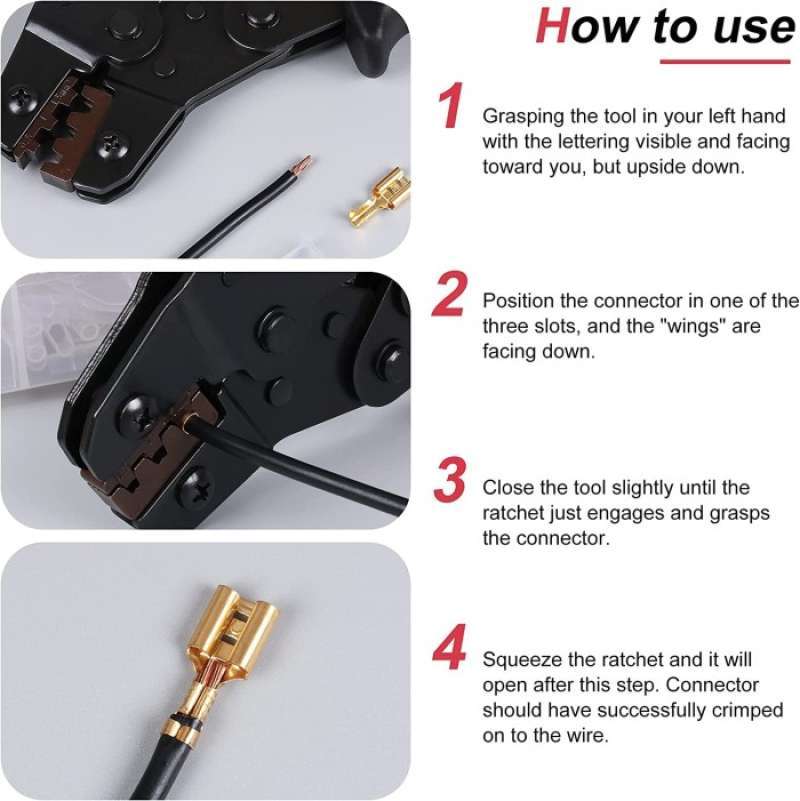 Promo Tang Crimping Crimp Plier Terminal Kabel Skun Gepeng Flat Cable ...