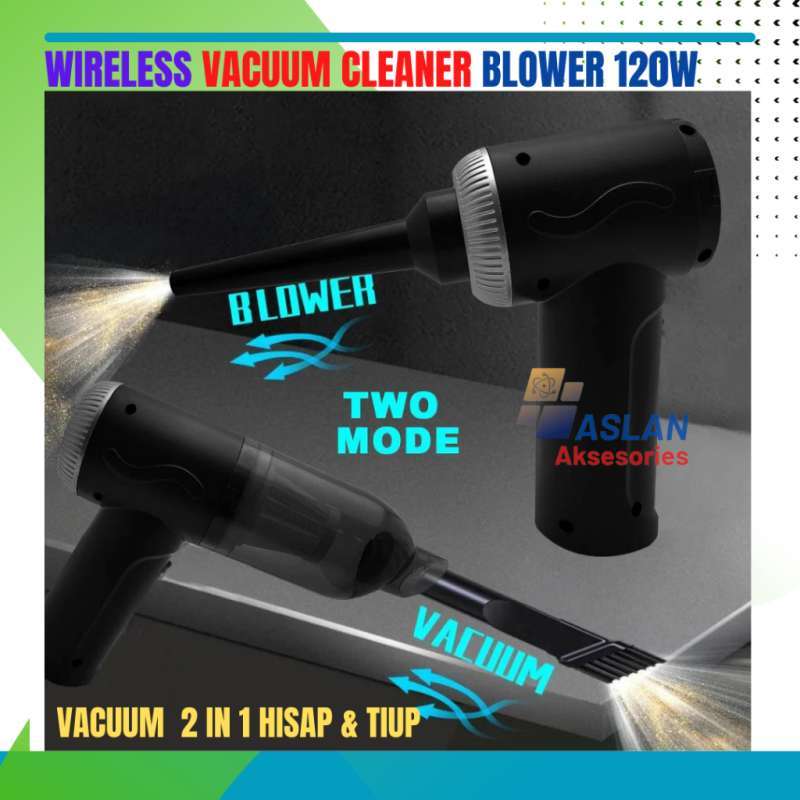 Jual Vakum Mini Wireless Vacuum Cleaner Blower 2 In 1 - Dual Fungsi ...