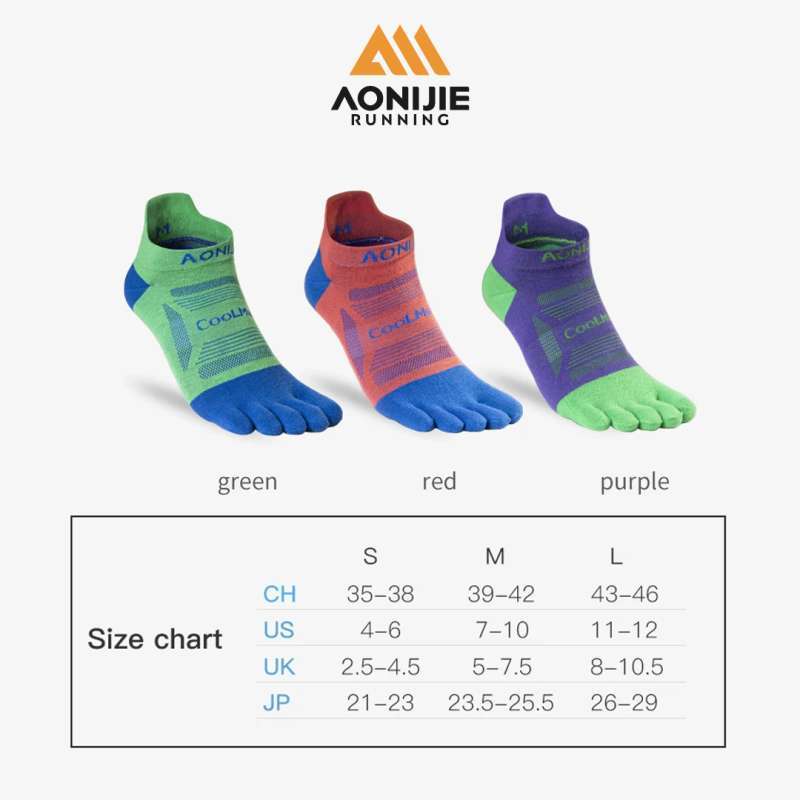 Jual Aonijie E4837 Running Toe Socks 3 PAIR - Kaos Jari kaki lari ...