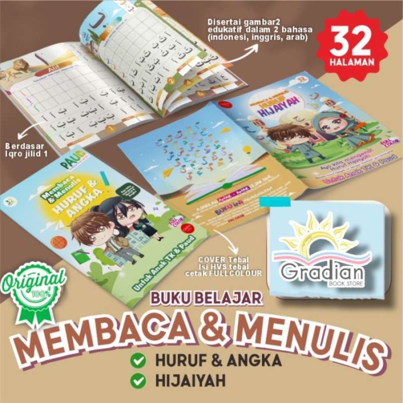 Promo Buku Belajar Membaca dan Menulis Huruf & Angka Alfabet dan ...