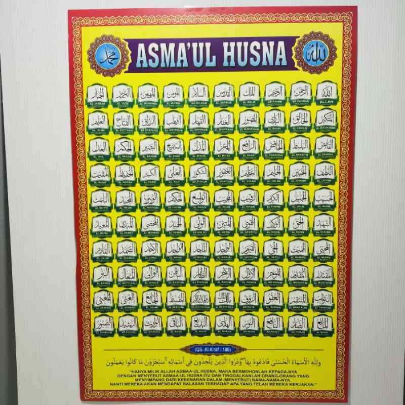 Promo Poster Edukasi Anak Mengenal Asma'ul Husna Diskon 23% Di Seller Faika - Cengkareng Barat ...