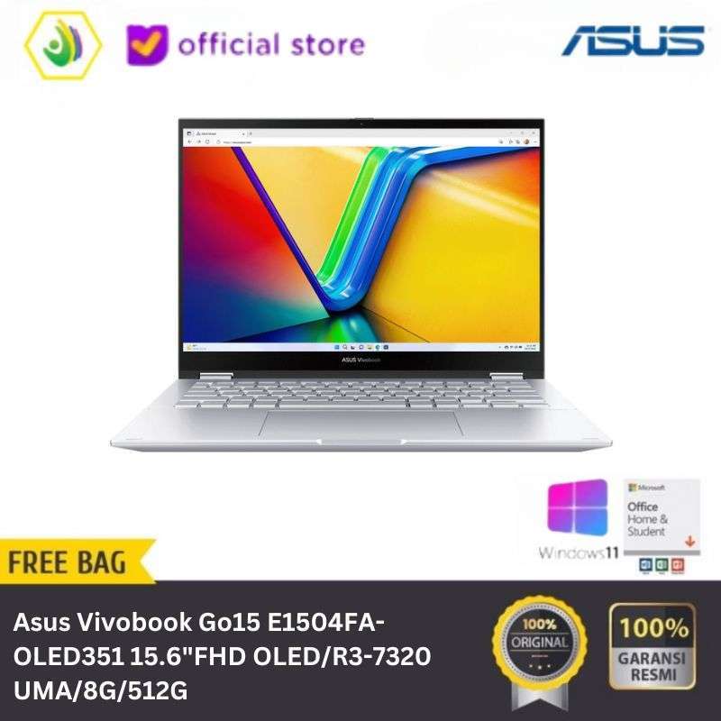Jual Asus Vivobook Go15 E1504FA-OLED351 15.6inc FHD OLED,R3-7320/UMA/8G ...