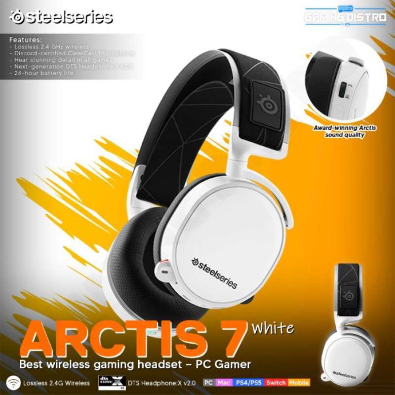 Promo HEADSET GAMING STEELSERIES ARCTIS 7 WIRELESS WHITE - ARCTIS 7 ...