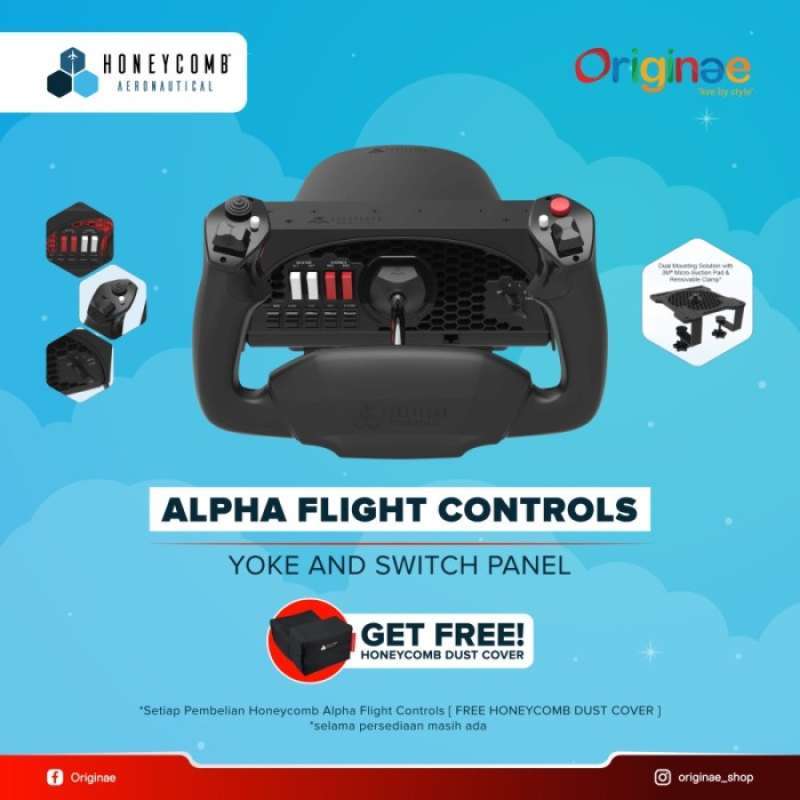 Promo Honeycomb Aeronautical - Alpha Flight Controls Yoke & Switch ...