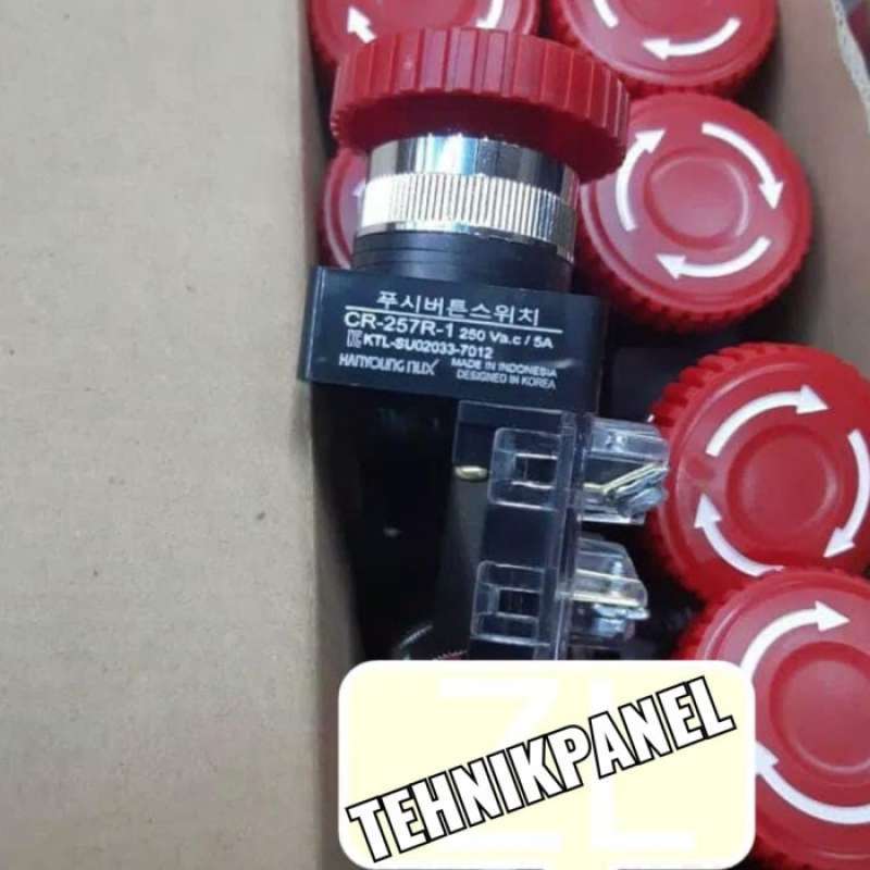 Promo EMERGENCY STOP HANYOUNG CR-257R-1 25mm atau TOMBOL EMERGENCY HANYOUNG Diskon 23% di Seller ...