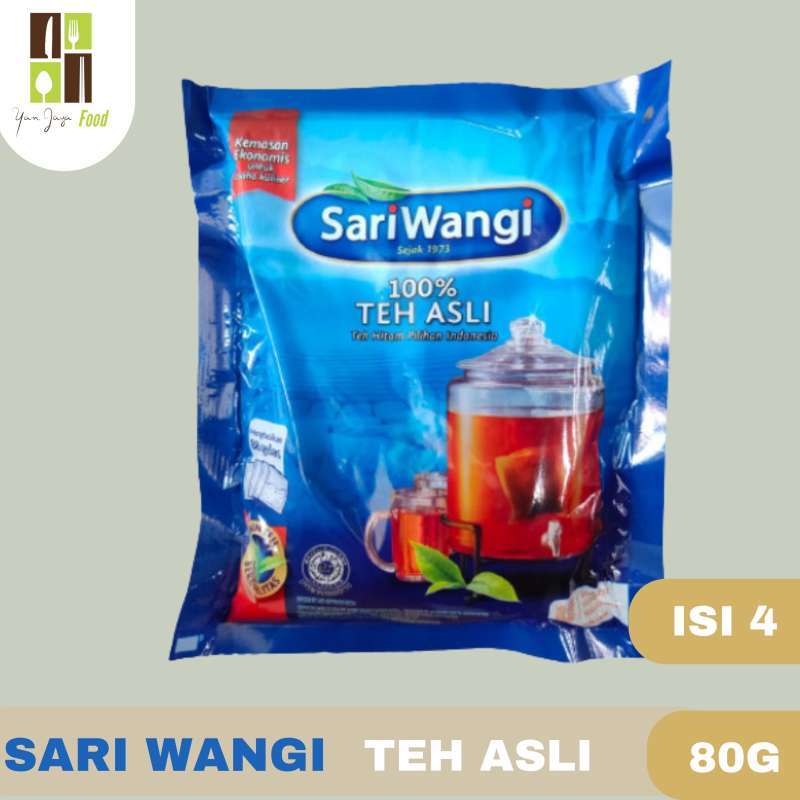 Jual Sari Wangi 100% Teh Asli / Teh Celup / Teh hitam Pilihan 80G [isi ...