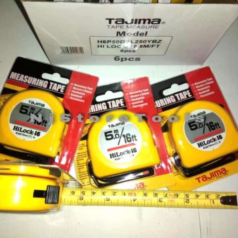 Promo Meteran Roll merk Tajima Measuring Tape Panjang 5 Meter Diskon 23 ...