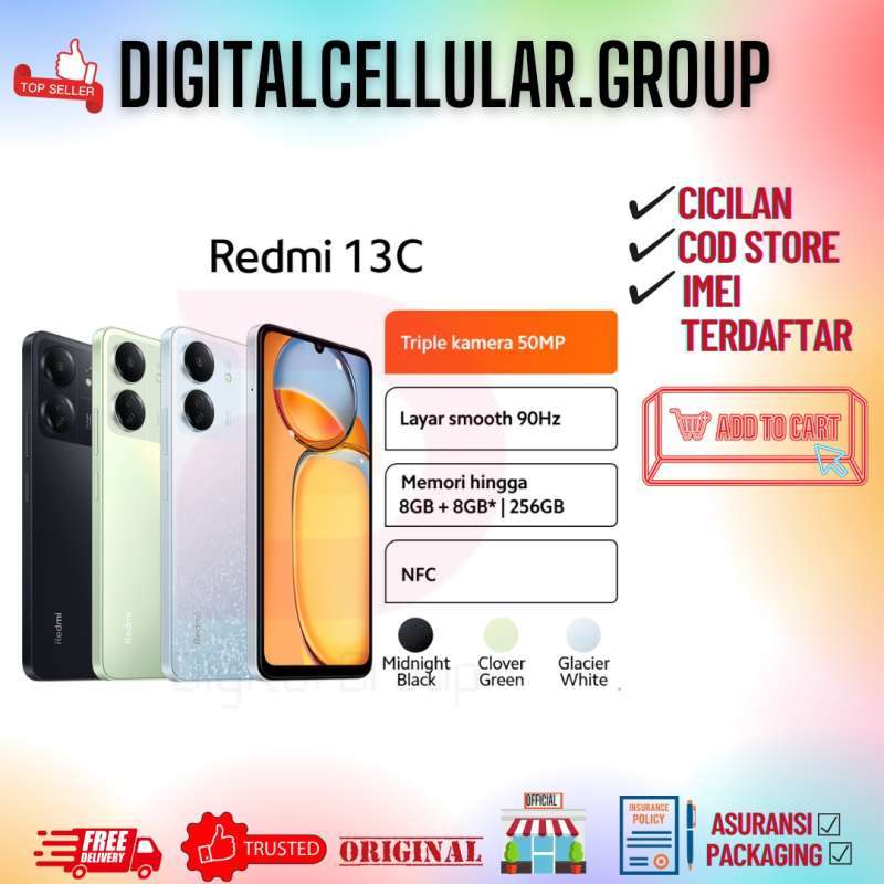 Jual Xiaomi Redmi 13c 6/128 Gb 8/256 Gb Di Seller Digitalcellulargroup ...